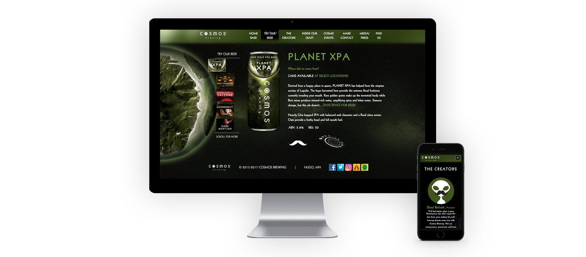 Cosmos Brewing | 11 Online Website Design and Marketing